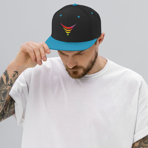 Risk-Level Rainbow Embroidered Snapback – Team Dominator Store